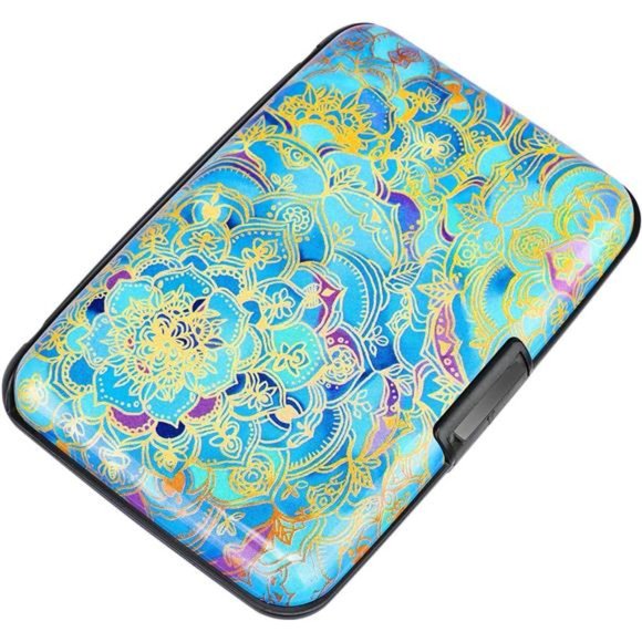 Bags | Mini Rfid Aluminum Wallet Color Flower | Poshmark